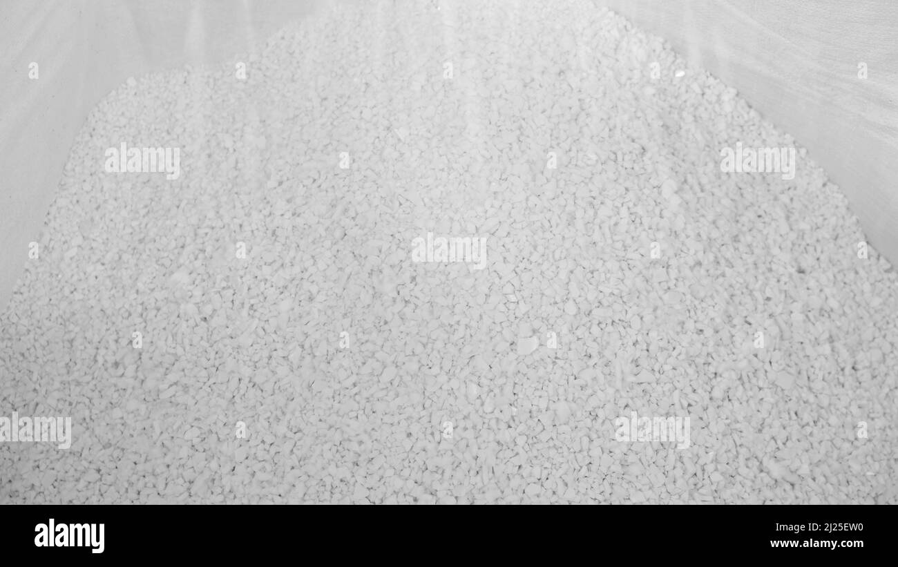 White hard grinded plastic comes out of the cyclone of the machine by ...