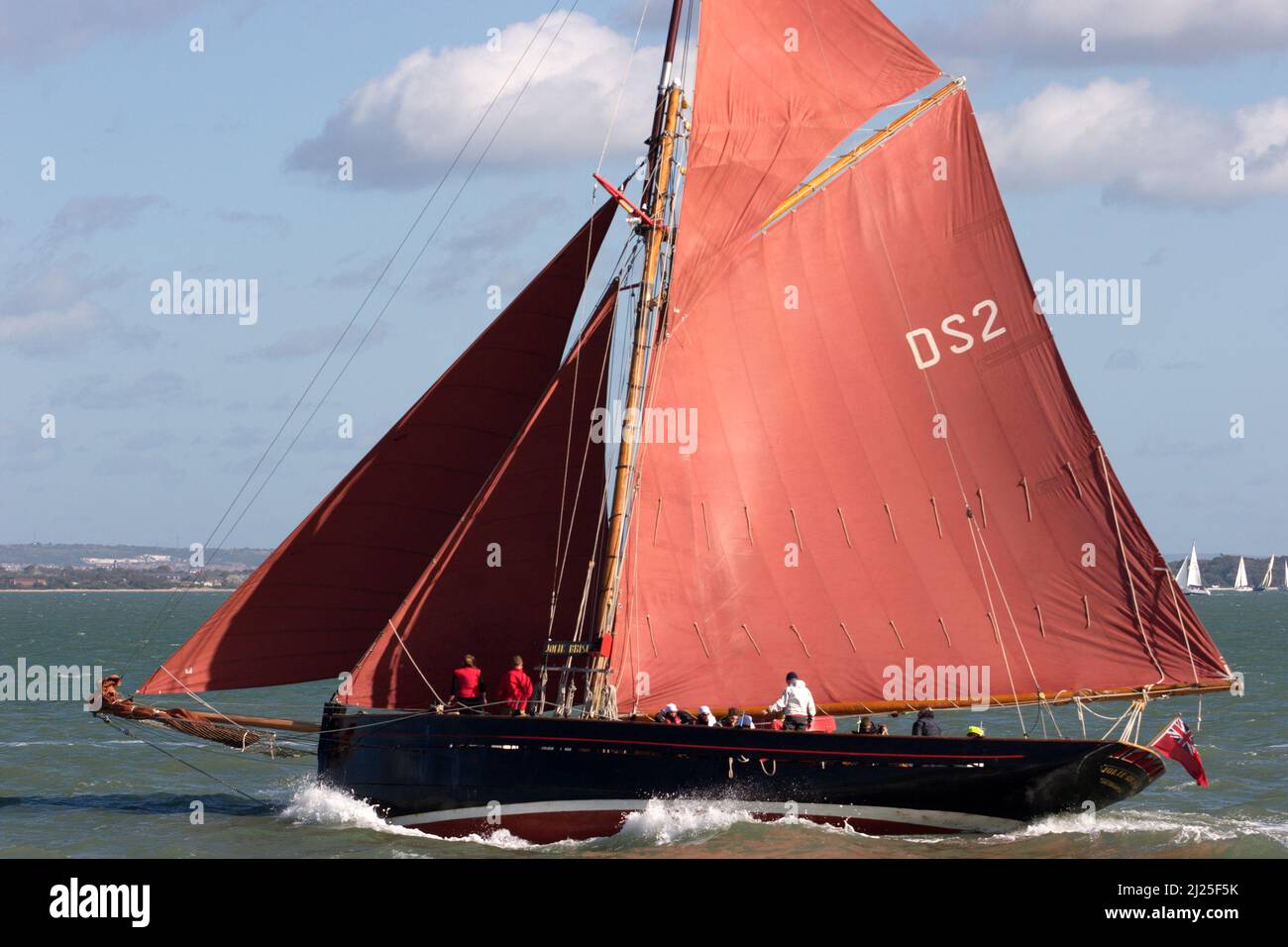Pilot Cutter Jolie Brise in the 2006 Small Ships race, off Cowes Stock ...