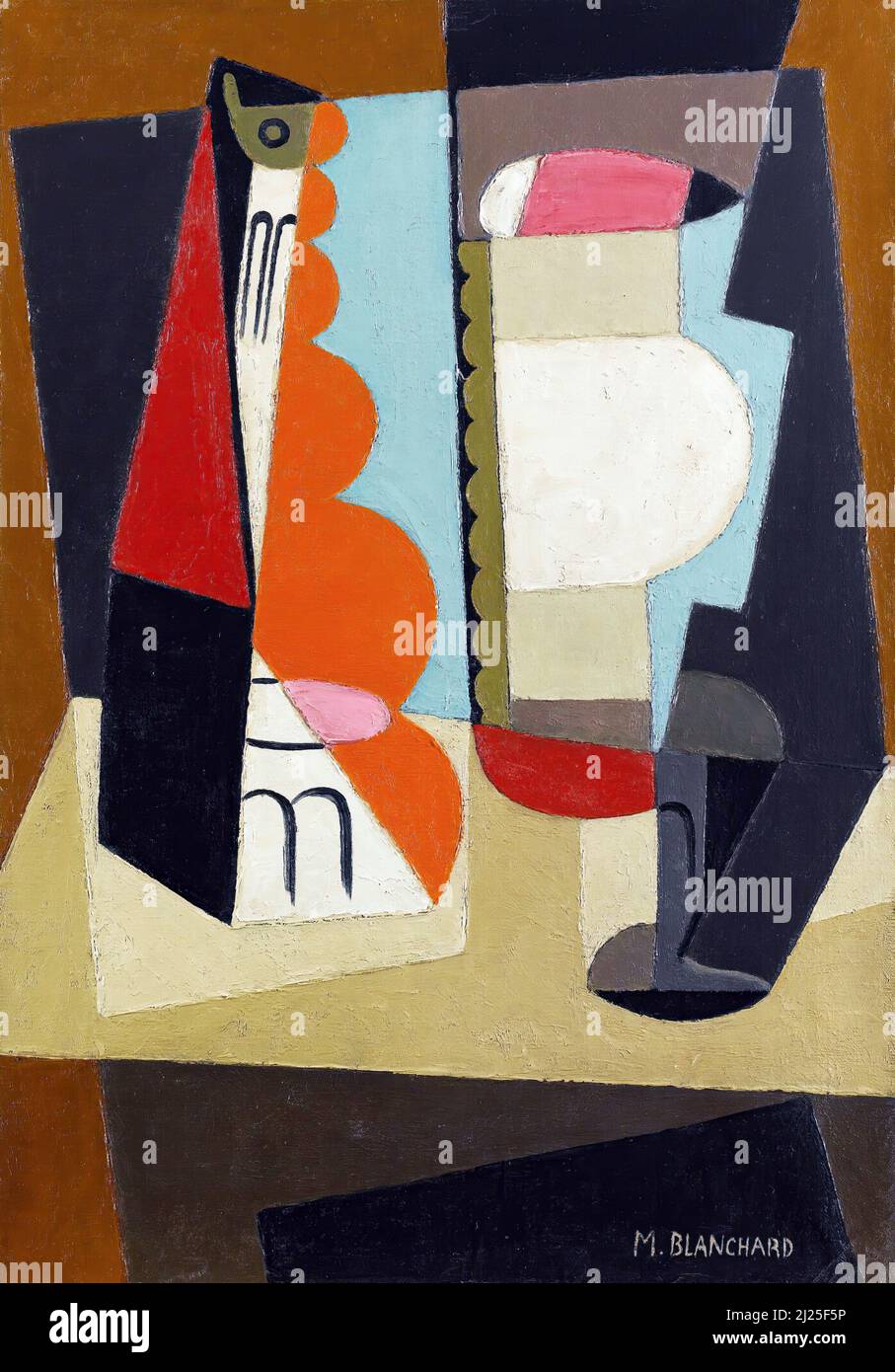 Painting by Maria Blanchard - Nature Morte Cubiste (1917 Stock Photo ...