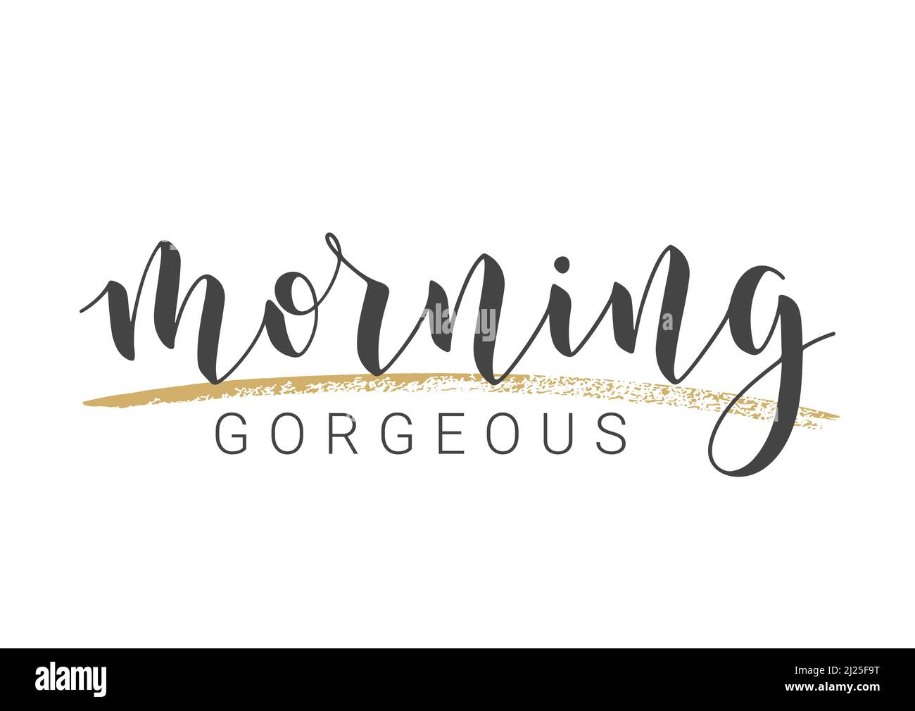 Vector Stock Illustration. Handwritten Lettering of Morning Gorgeous ...