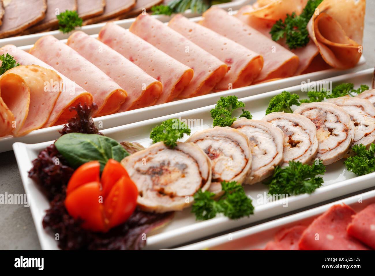 Buffet platter salami turkey ham hi-res stock photography and images ...