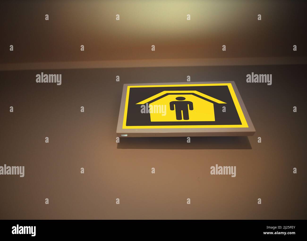 sign for evacuation to the bunker Stock Photo - Alamy