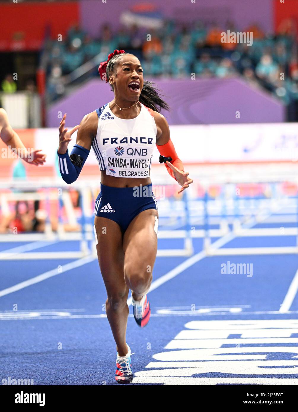 Cyrena Samba-Mayela participating in the Belgrade 2022 World Indoor ...