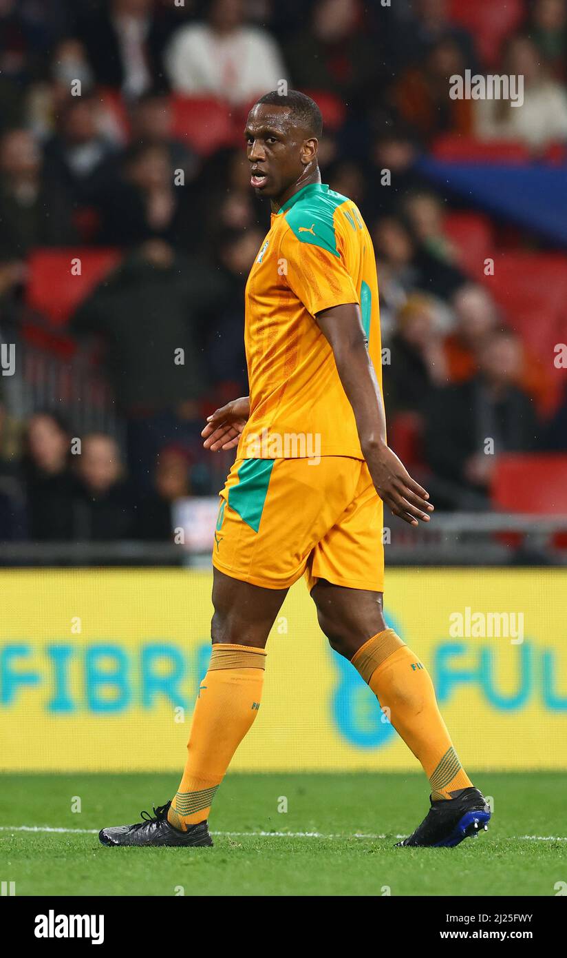 London, UK. 29th Mar, 2022. Wily Boly of Ivory Coast during the ...