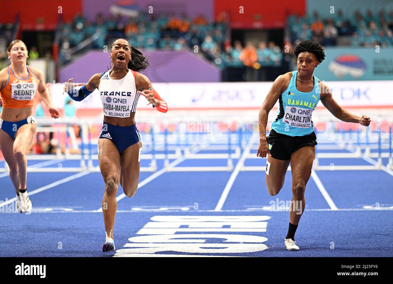 Cyrena Samba-Mayela participating in the Belgrade 2022 World Indoor ...