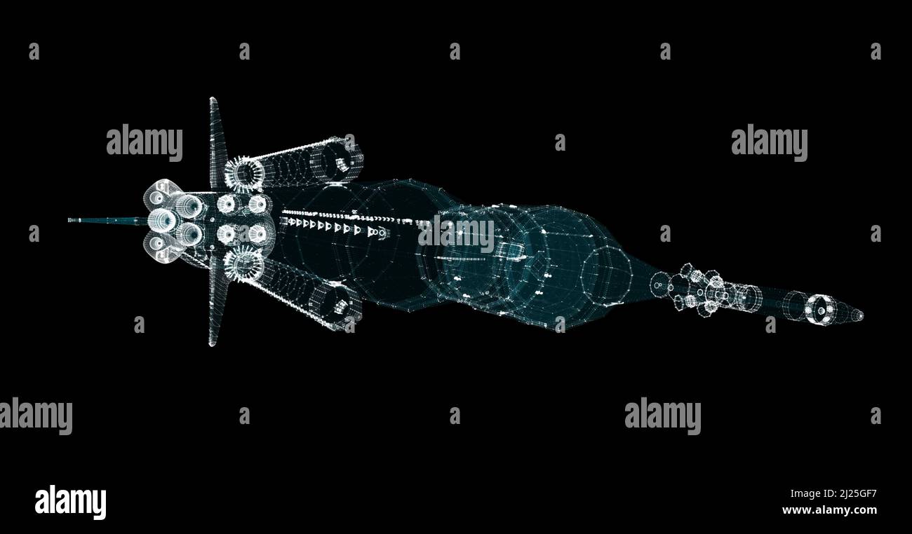 Abstract space rocket and shuttle. All of the particles Stock Photo - Alamy