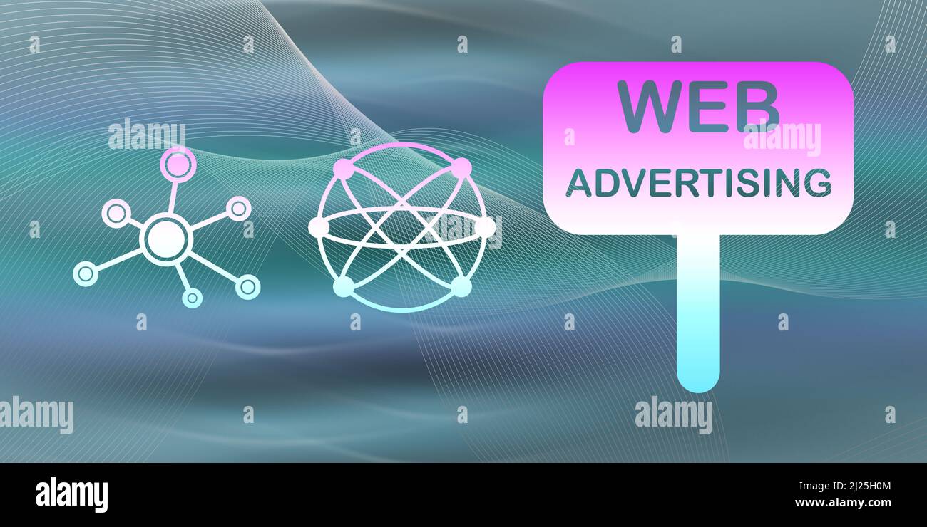 Illustration of a web advertising concept Stock Photo - Alamy