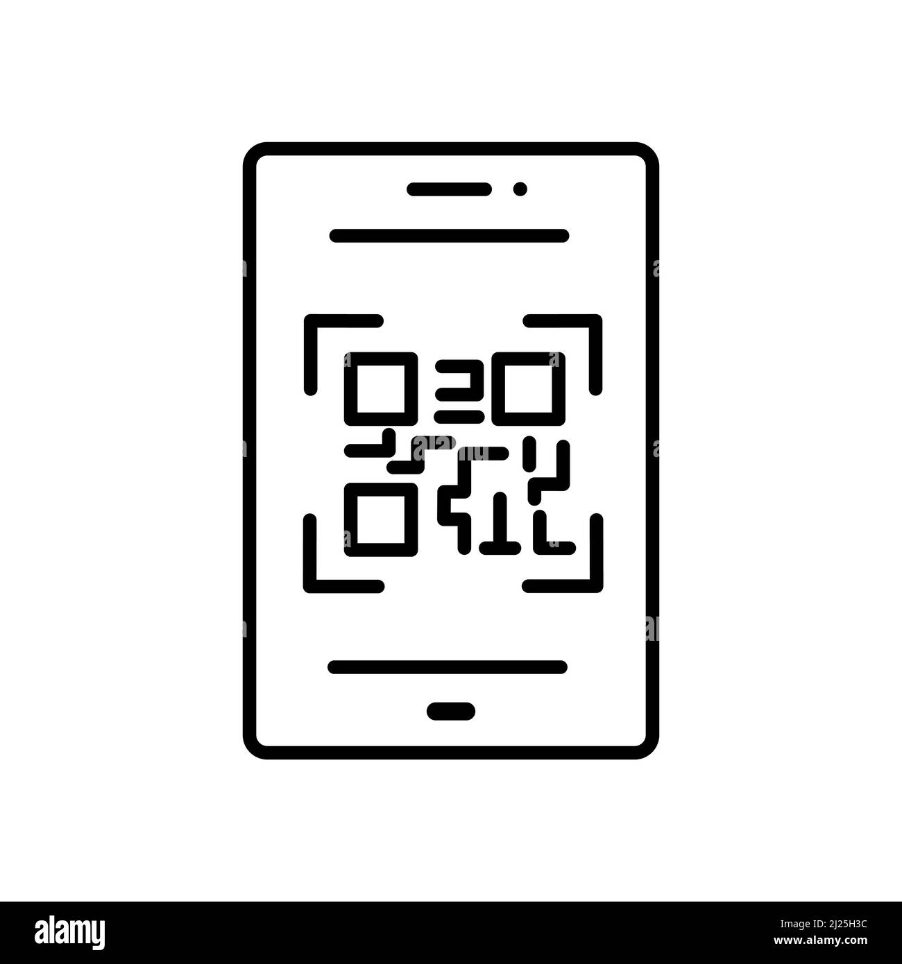 qr code - black vector icon Stock Vector Image & Art - Alamy
