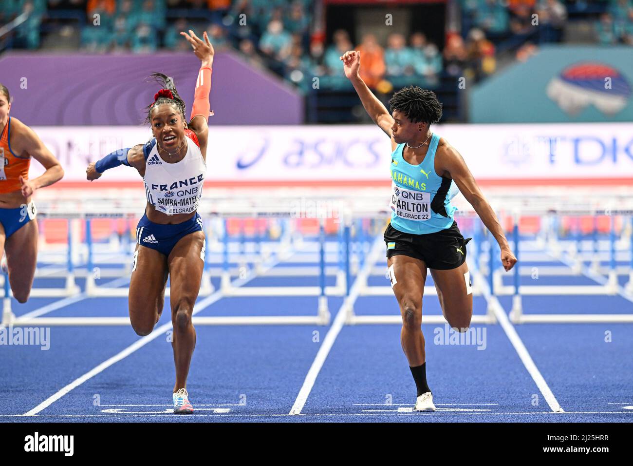 Cyrena Samba-Mayela participating in the Belgrade 2022 World Indoor ...