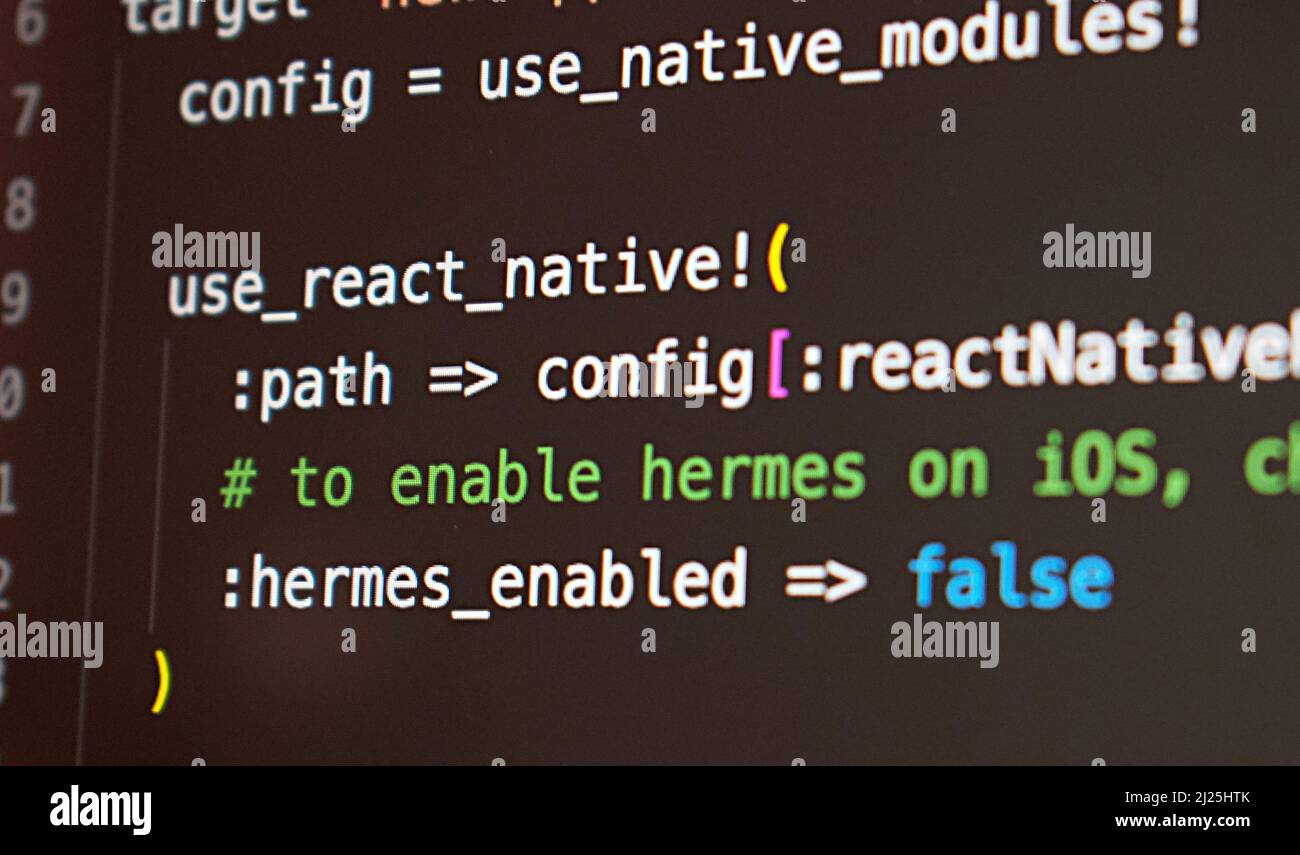 Hybrid Mobile App Configuration Stock Photo - Alamy