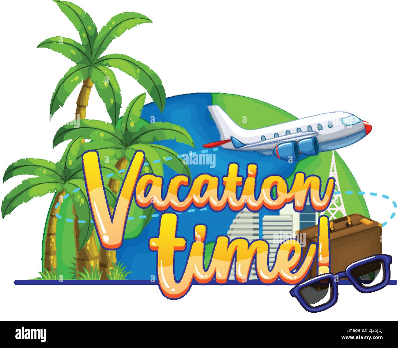Summer vacation logo concept illustration Stock Vector Image & Art - Alamy