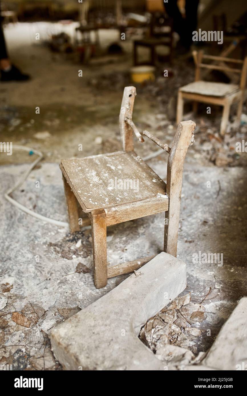 Broken, destroyd, abandoned kindergarten in Chernobyl Exclusion Zone ...