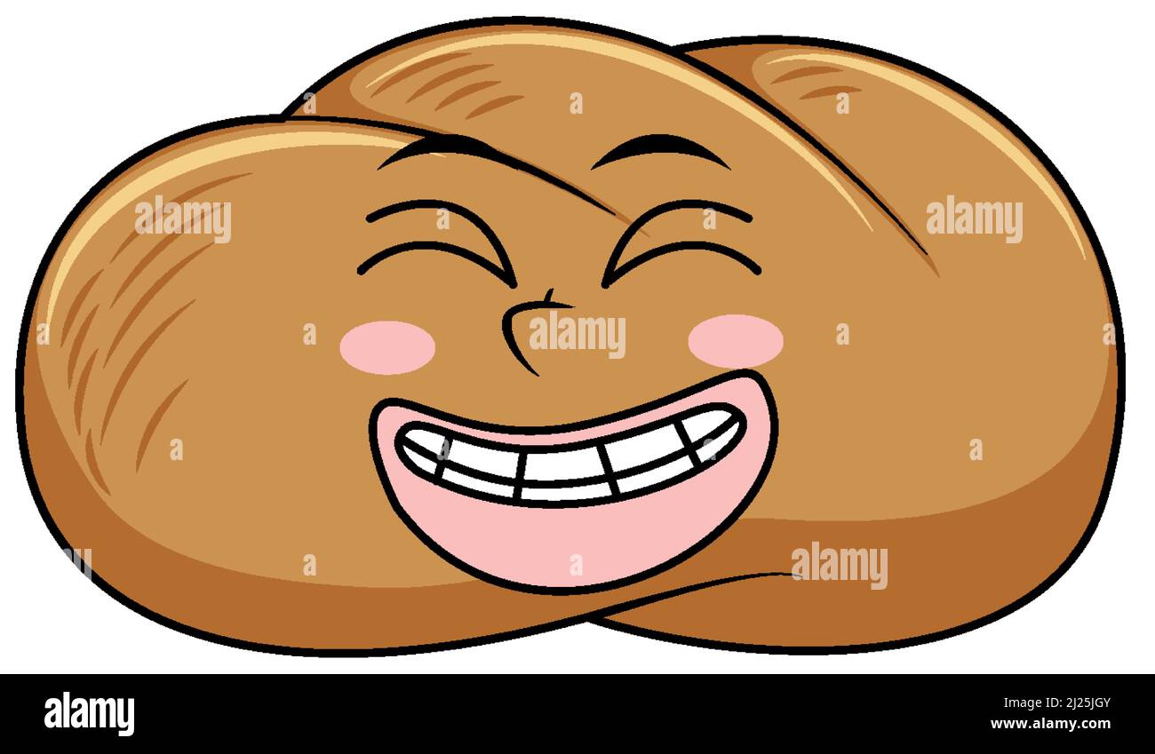 Bread with happy face illustration Stock Vector Image & Art - Alamy