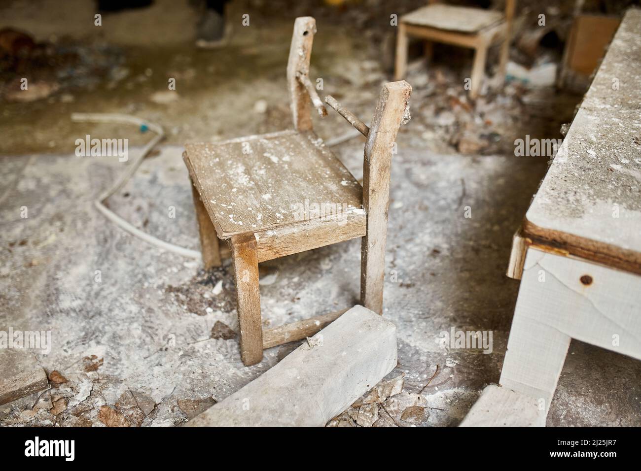 Broken, destroyd, abandoned kindergarten in Chernobyl Exclusion Zone ...