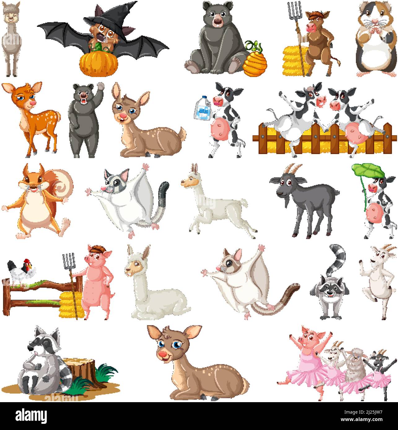 Set of different kids of animals illustration Stock Vector Image & Art ...