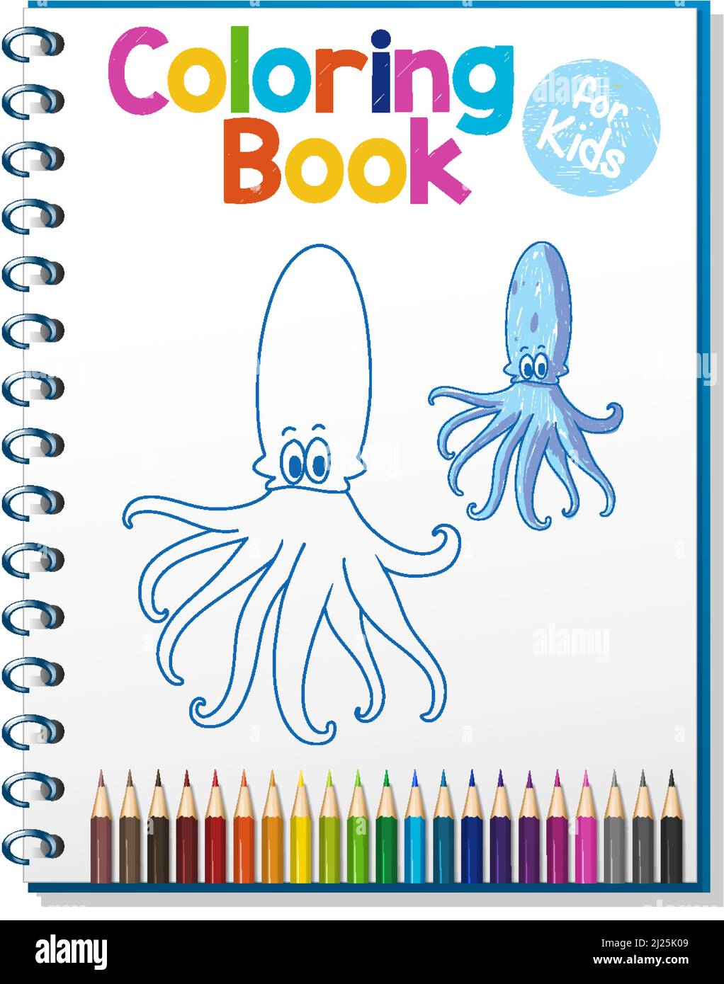 Coloring book worksheet for kids illustration Stock Vector Image & Art ...