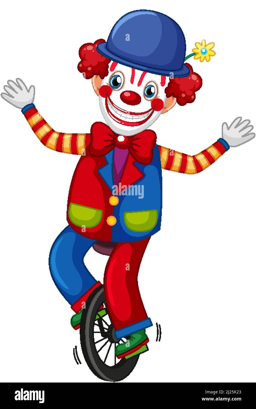 Colourful clown cartoon character illustration Stock Vector Image & Art ...