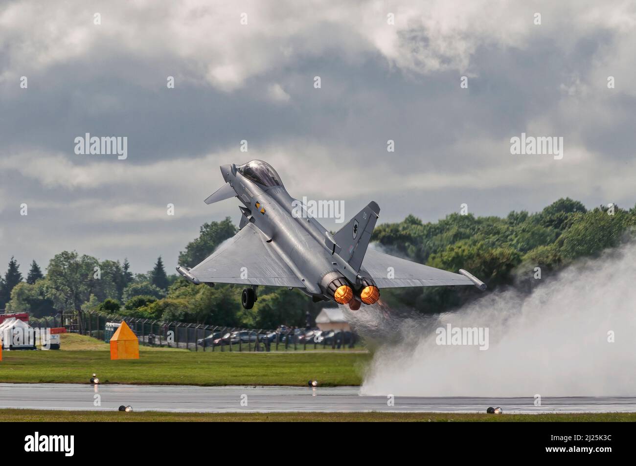RAF Typhoon Jet taking off Stock Photo - Alamy