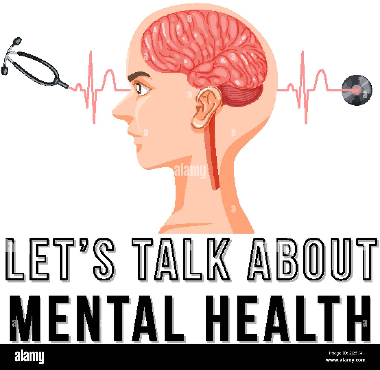 Poster design for talk mental health illustration Stock Vector Image ...