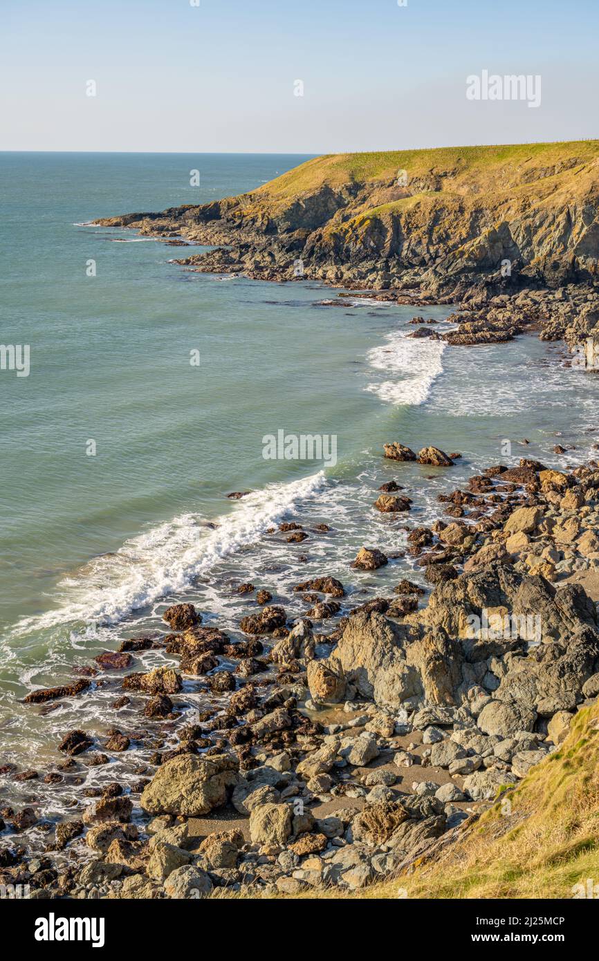 Looking towards Trwyn-Glas point to the north of Porthnor beach on the ...