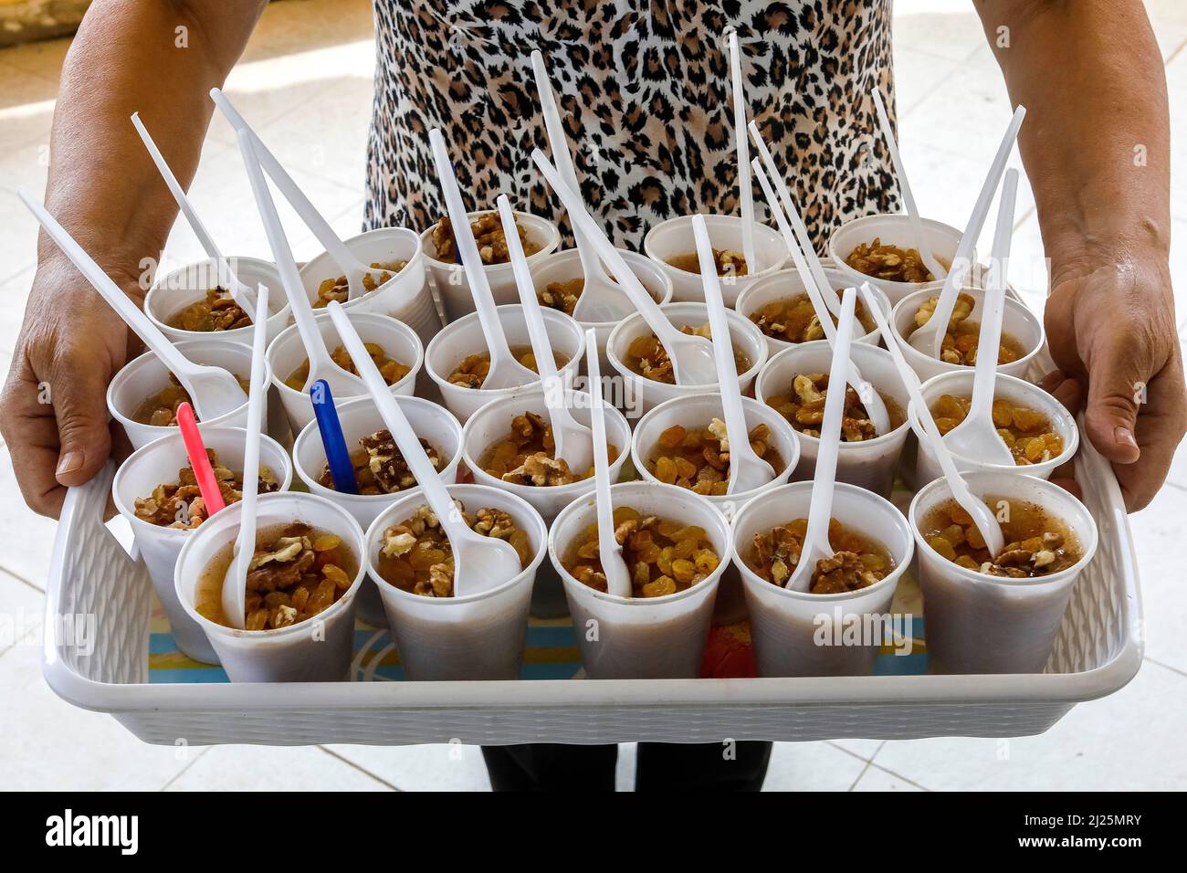 Celebration of Ashura festival in the Bektashi shrine of Sari Salltik ...