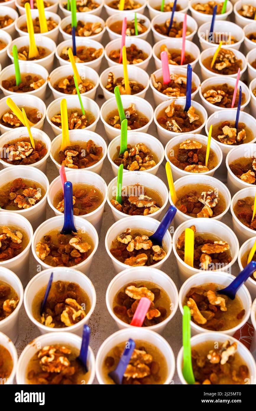 Celebration of Ashura festival in the Bektashi shrine of Sari Salltik ...