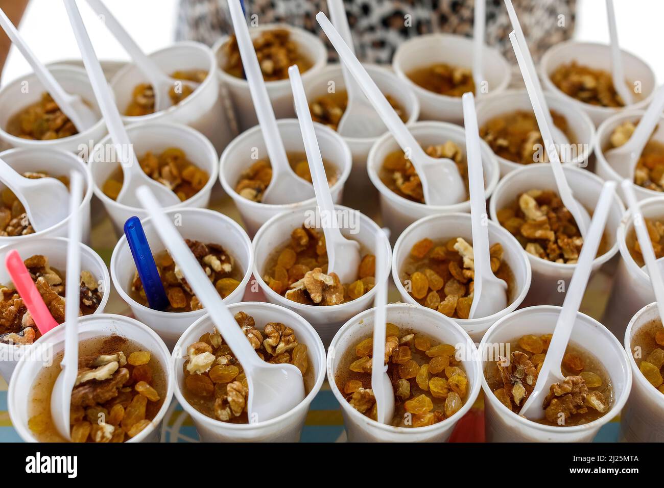Celebration of Ashura festival in the Bektashi shrine of Sari Salltik ...