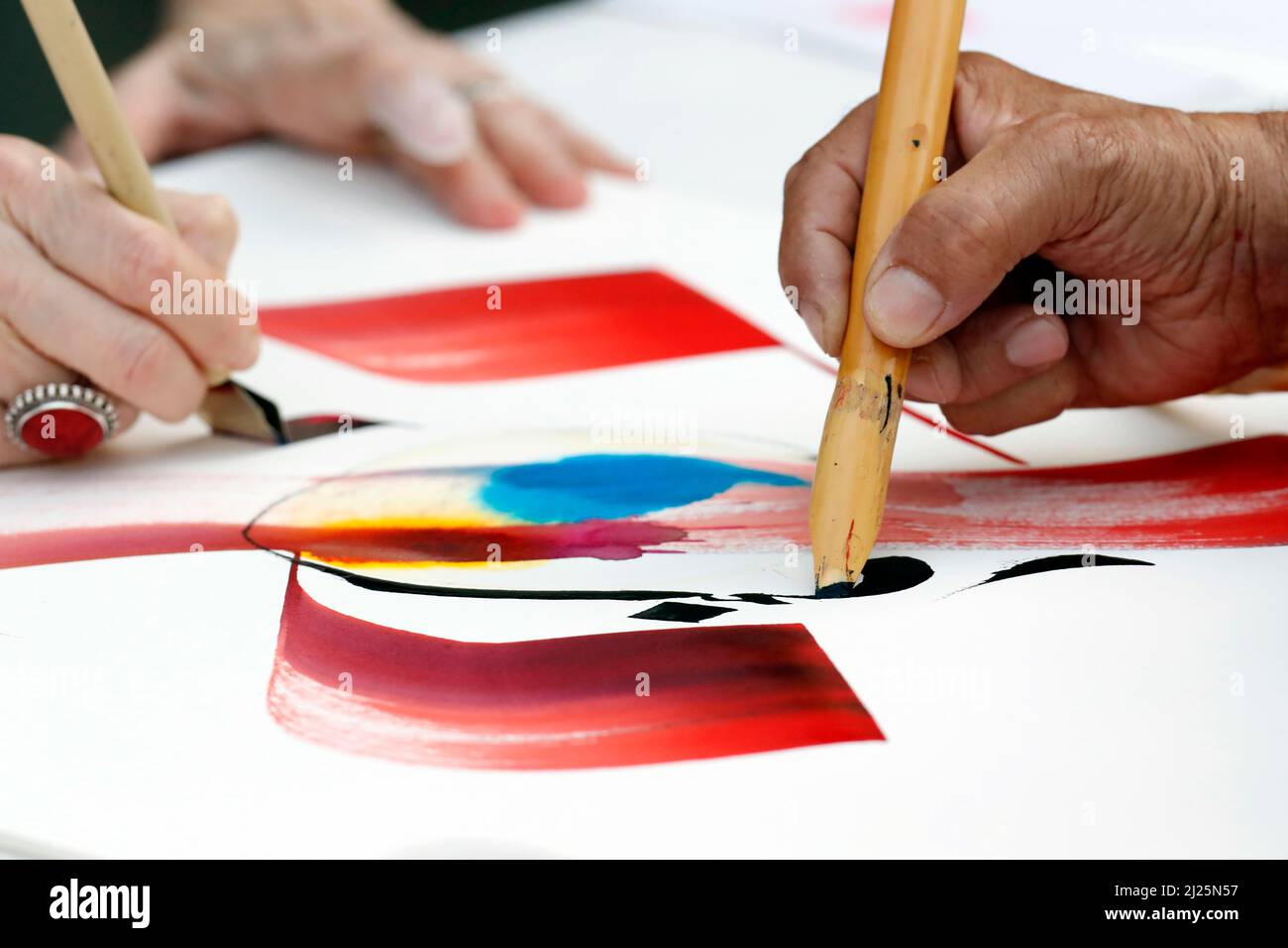 Hebrew and islamic calligraphy. Close up Stock Photo - Alamy