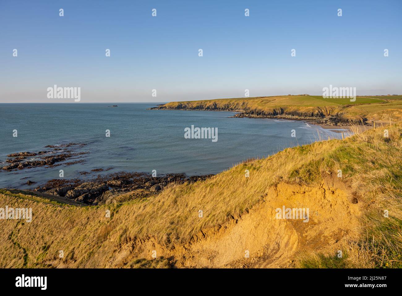 Looking towards Trwyn-Glas point to the north of Porthnor beach on the ...