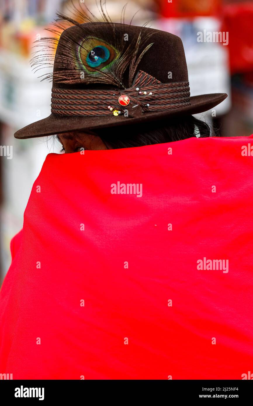 Indigenous woman in Cuenca, Ecuador Stock Photo - Alamy