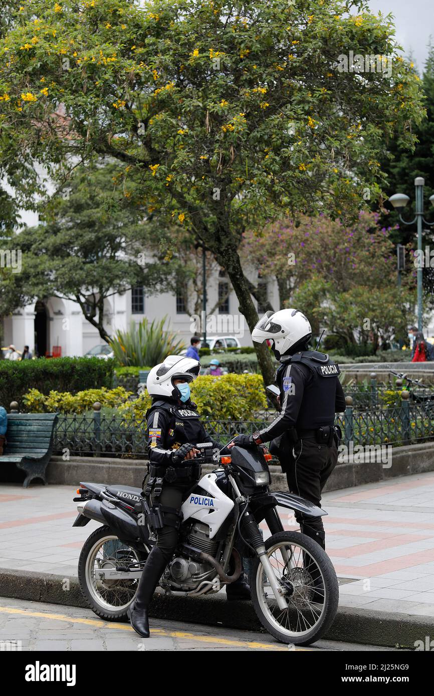 Police in Cuenca, Ecuador Stock Photo - Alamy