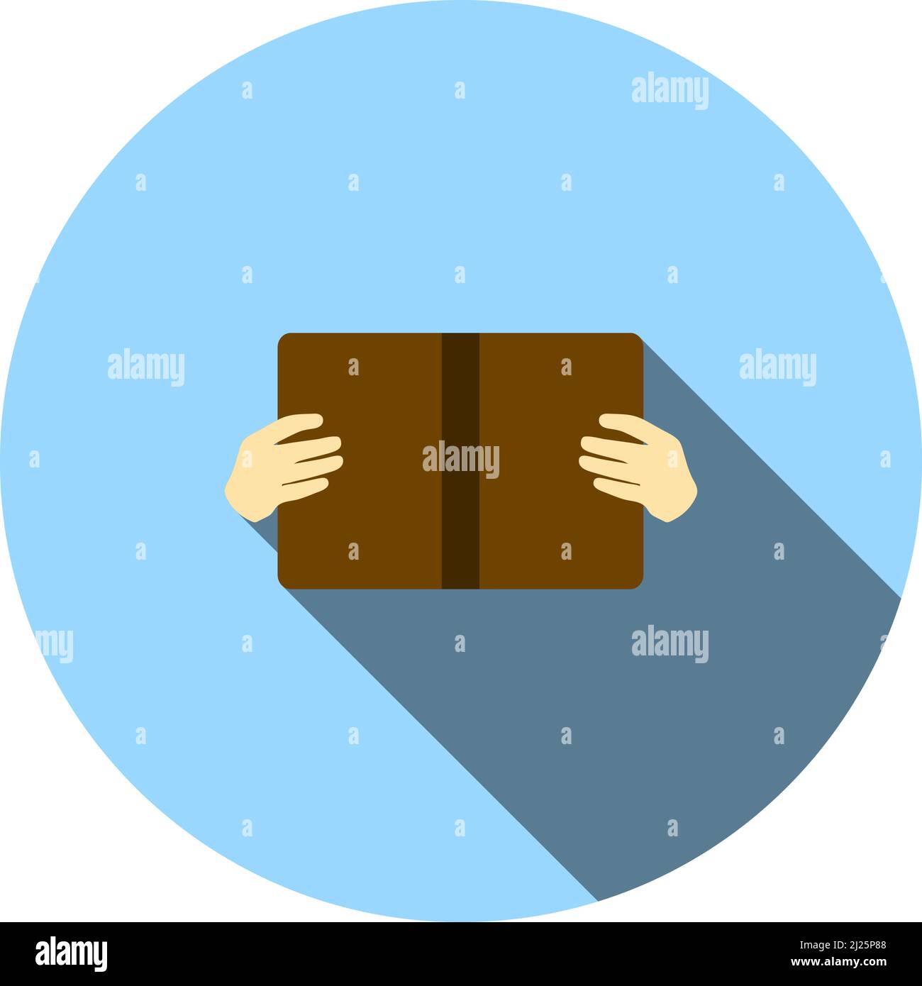 Boy Reading Book Icon. Flat Circle Stencil Design With Long Shadow ...