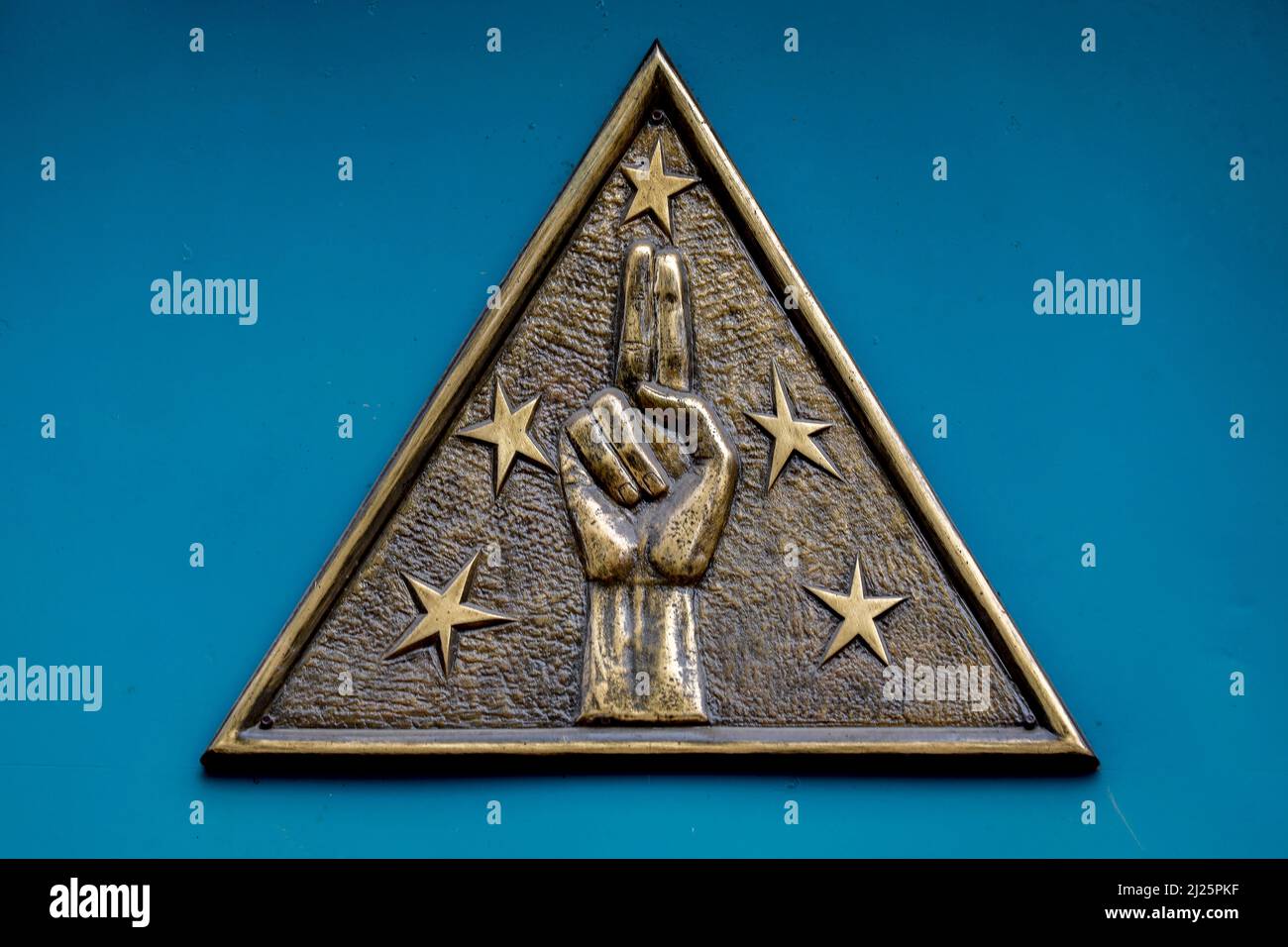 Immaculate Conception cathedral, Cuenca, Ecuador. Blessing symbol Stock ...