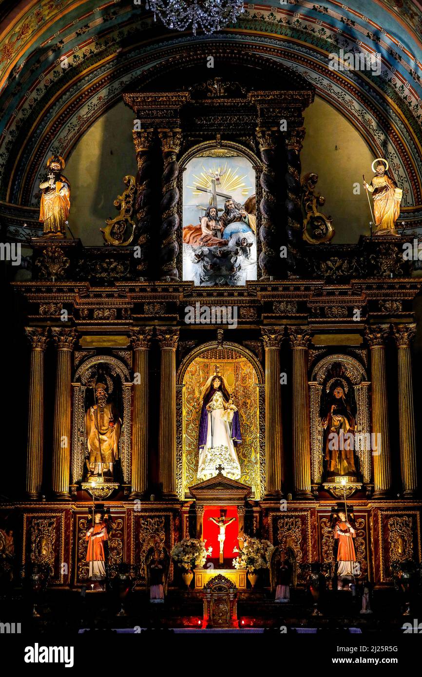 San Augustin catholic church (16th century), Quito, Ecuador Stock Photo ...