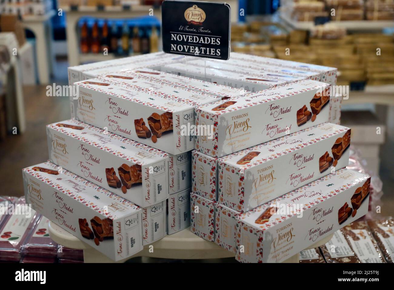 Turron on display for sale at a supermarket Stock Photo - Alamy