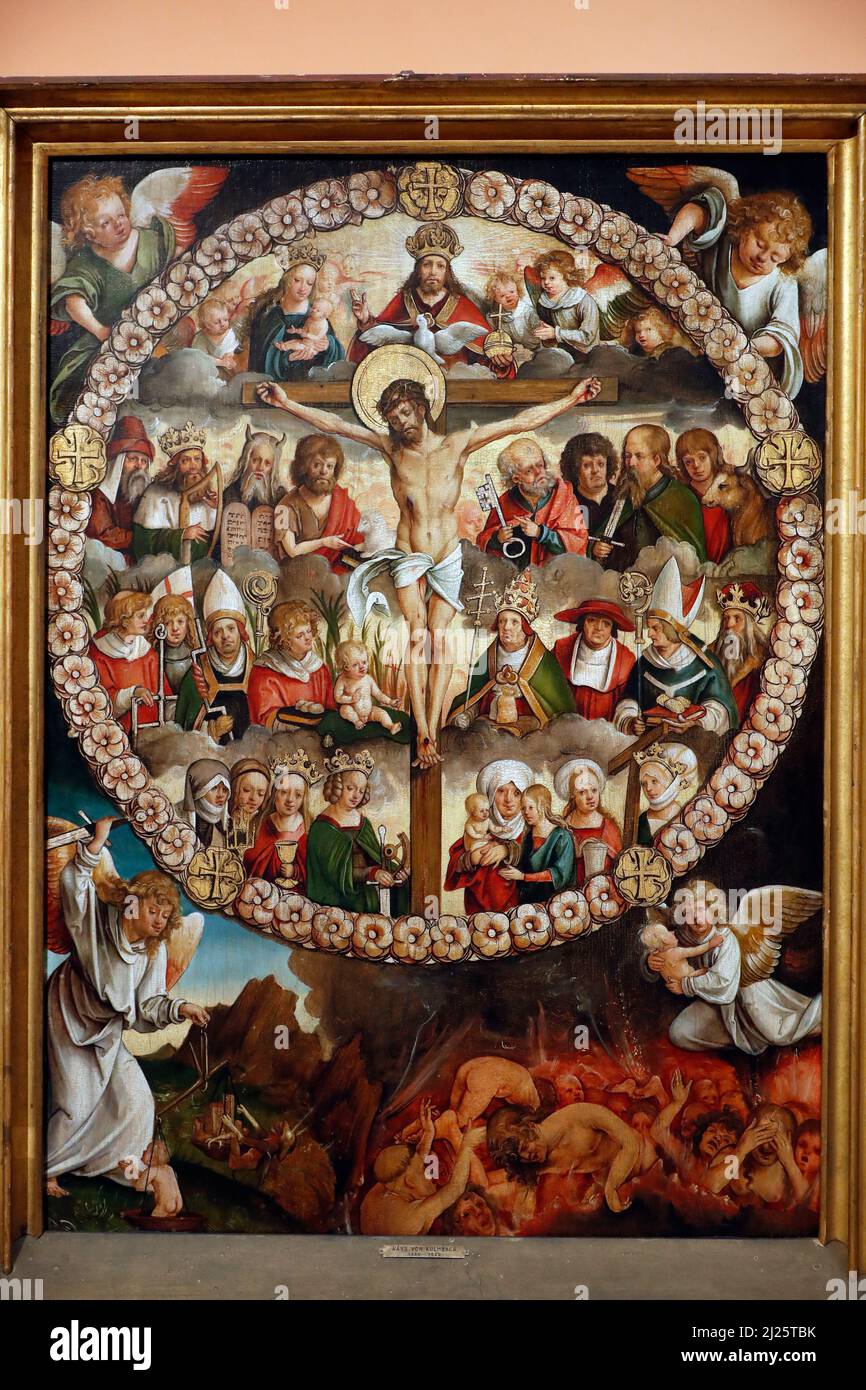 Thyssen-Bornemisza museum. Triptyich of the Rosary. Hans Suess von ...