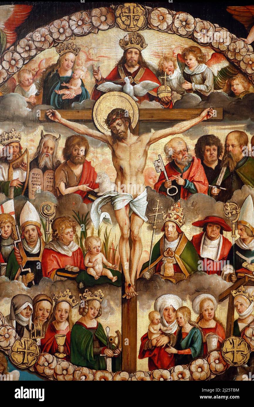 Thyssen-Bornemisza museum. Triptyich of the Rosary. Hans Suess von ...