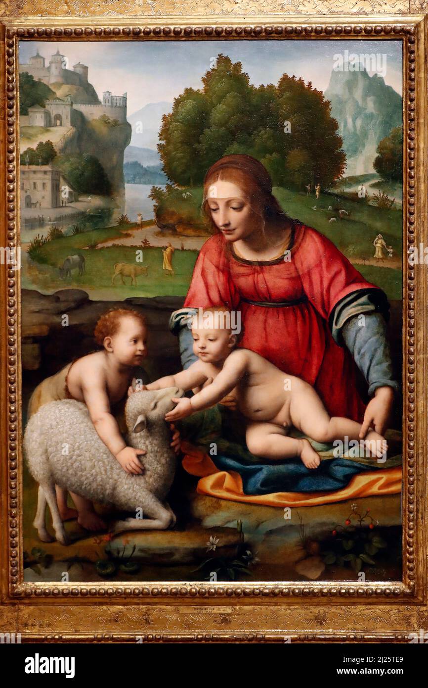 Thyssen-Bornemisza museum. The Virgin and Child with the Infant Saint John the Baptist. 1523 ...