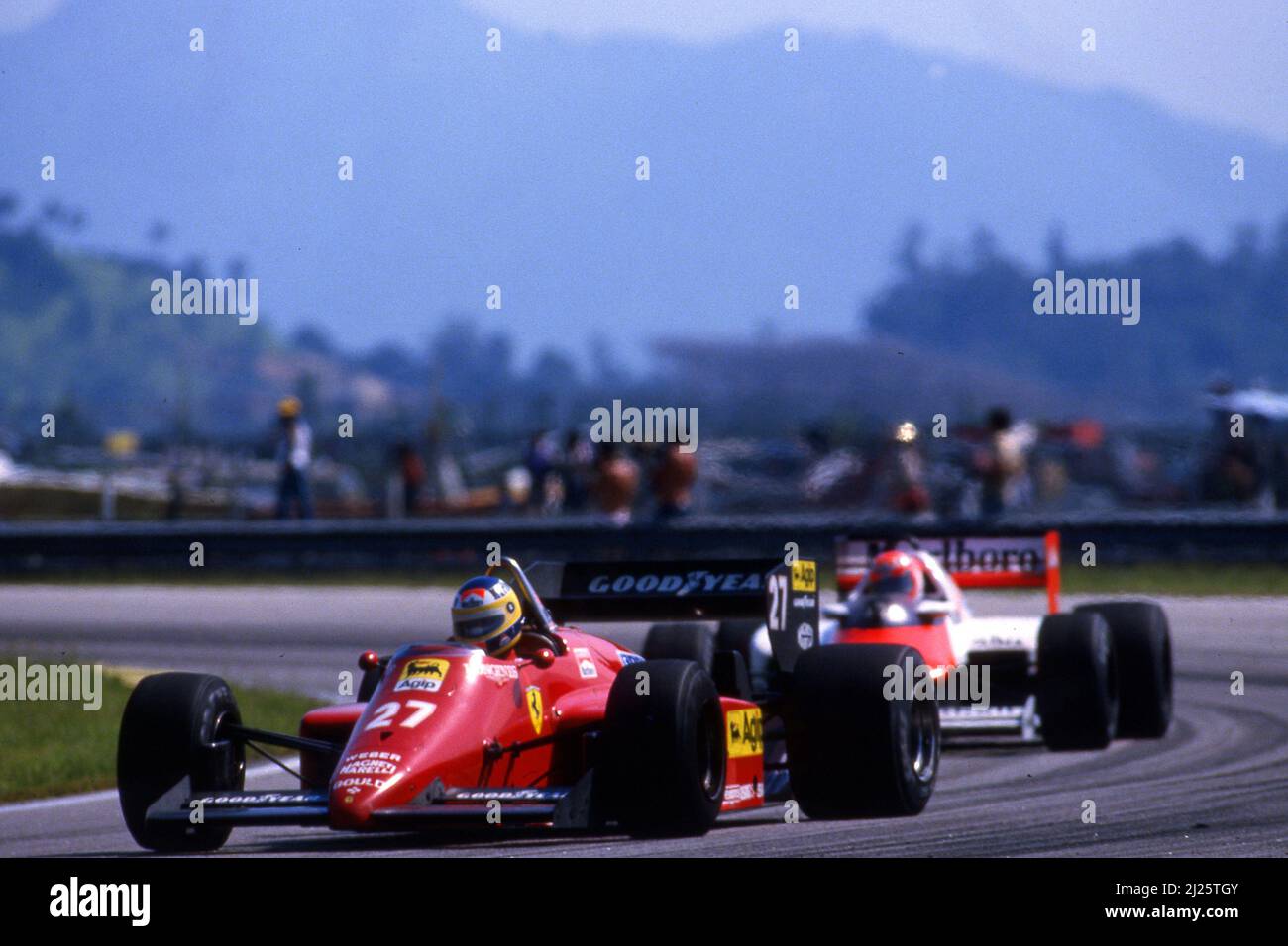 Michele Alboreto (ITA) Ferrari 156/85 2nd position Stock Photo - Alamy