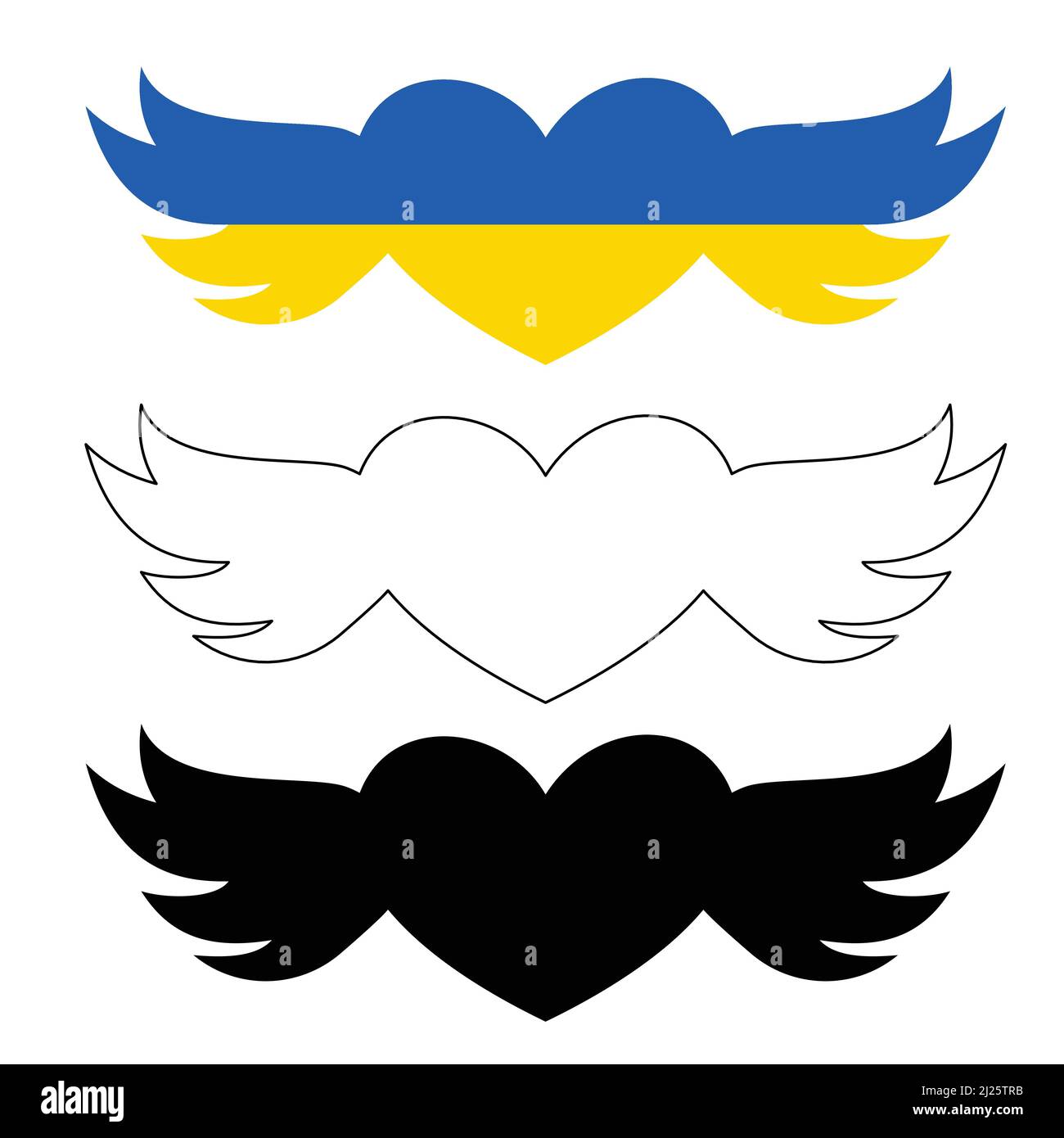 Flag ukraine heart shape Stock Vector Images - Alamy