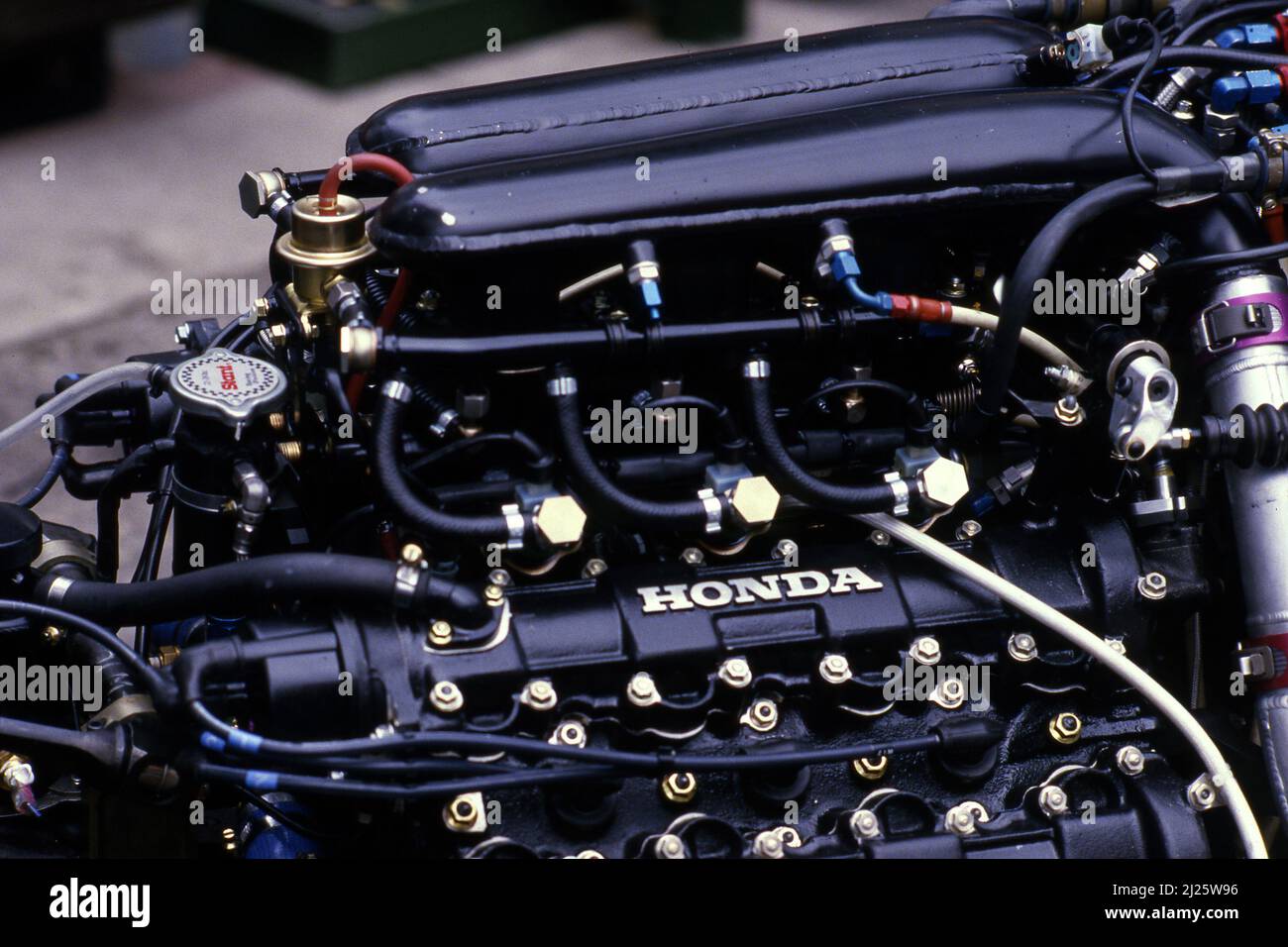 Williams FW10 Honda Turbo engine Stock Photo - Alamy