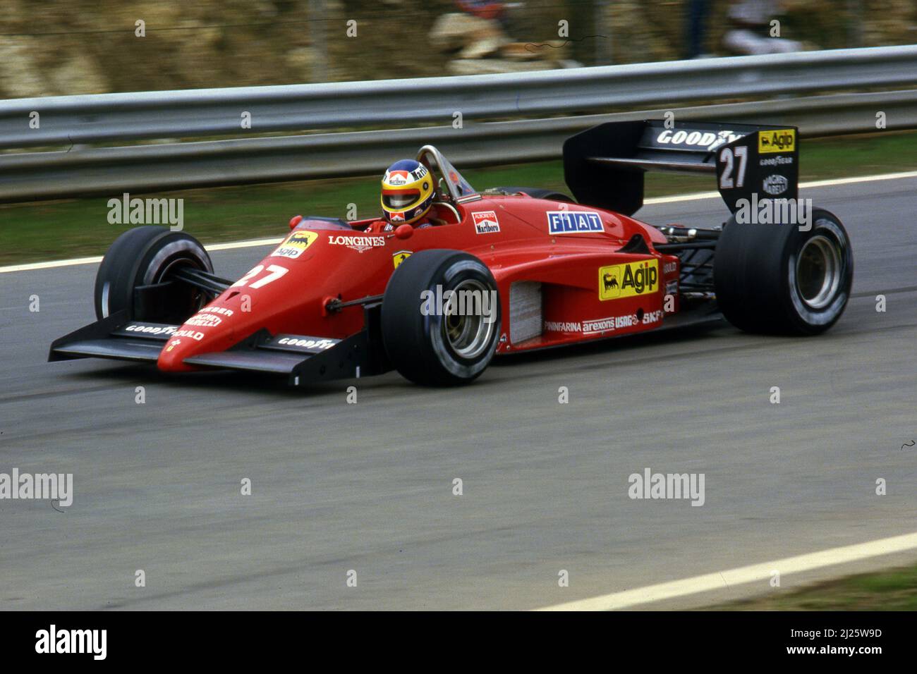Michele Alboreto (ITA) Ferrari 156/85 2nd position Stock Photo - Alamy