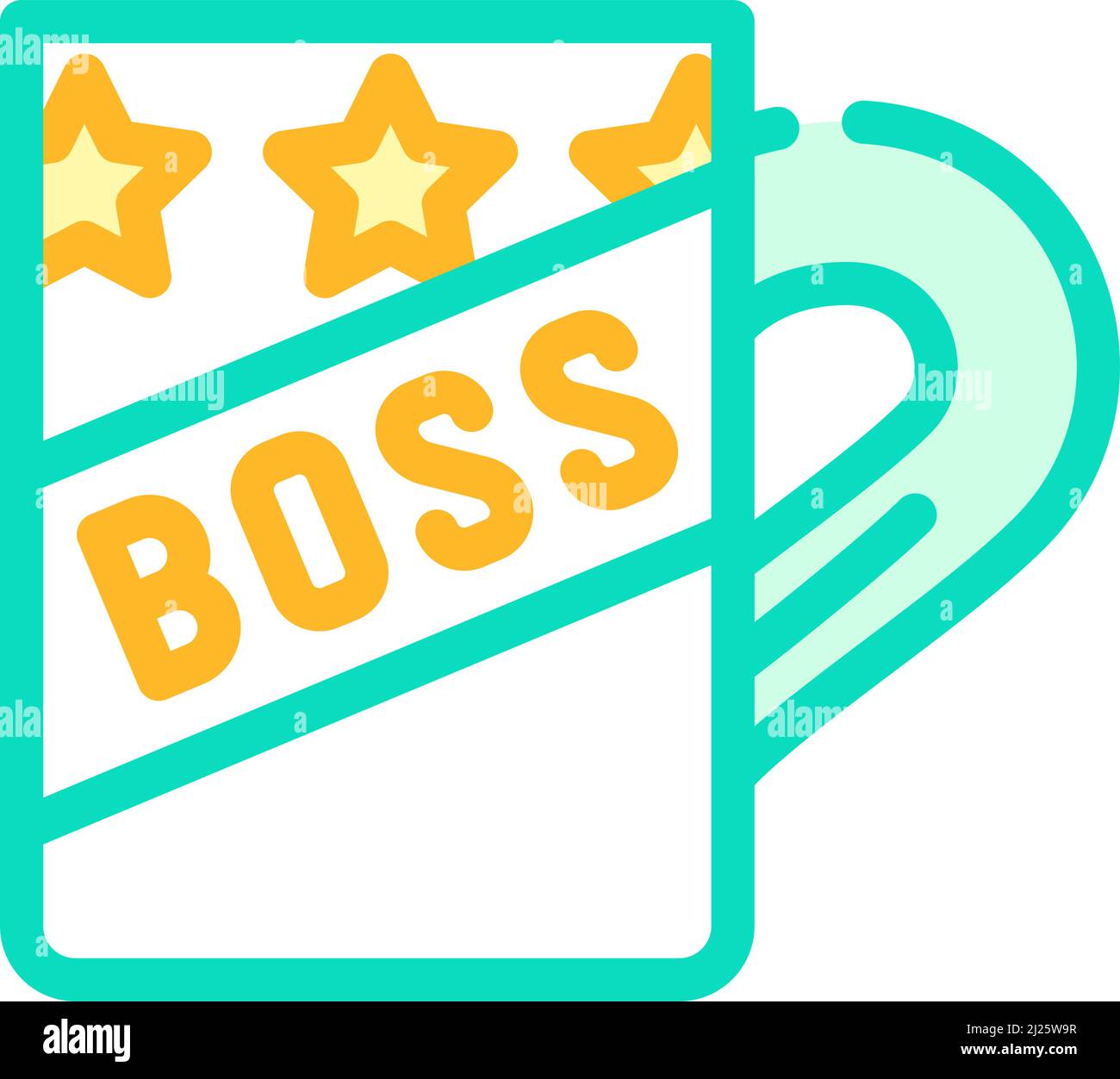 mug boss color icon vector illustration Stock Vector Image & Art - Alamy