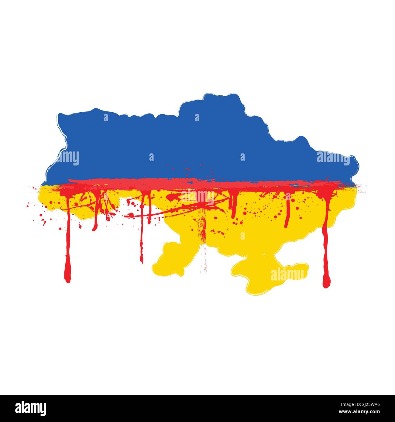 Bloody map of Ukraine 2022 Stock Vector Image & Art - Alamy