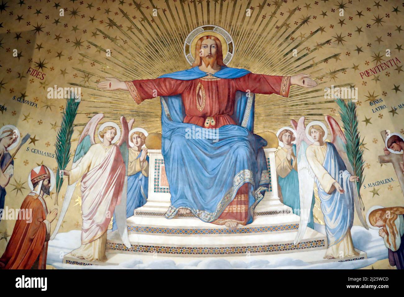 Christ in Majesty. Fresco Stock Photo - Alamy
