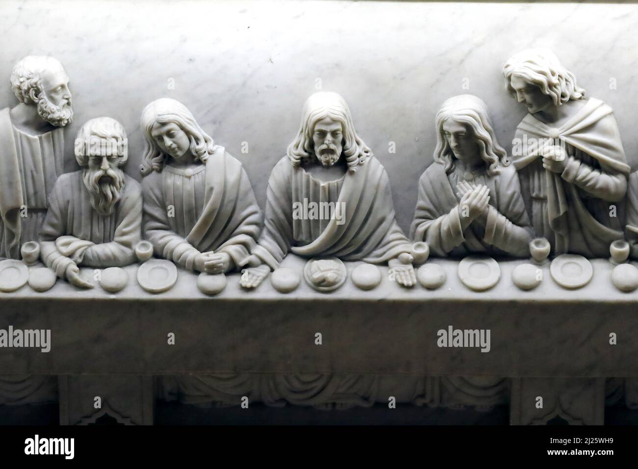 Saint Pothin church. The la supper. Jesus and his apostles Stock Photo ...