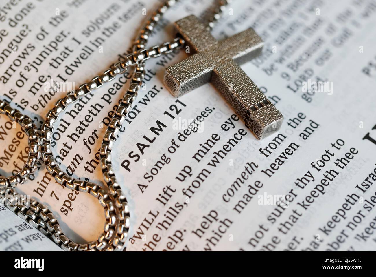 Holy bible book with a christian cross hi-res stock photography and ...