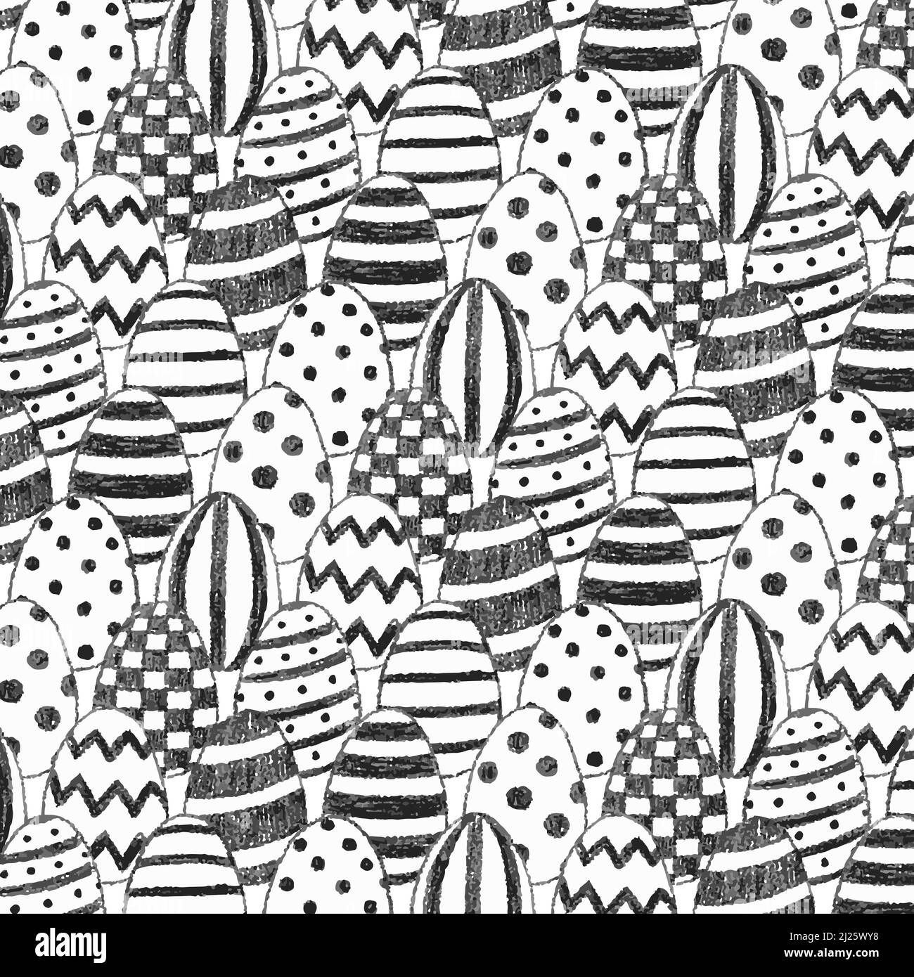 Hand drawn vector illustration of Easter egg pattern Stock Photo - Alamy