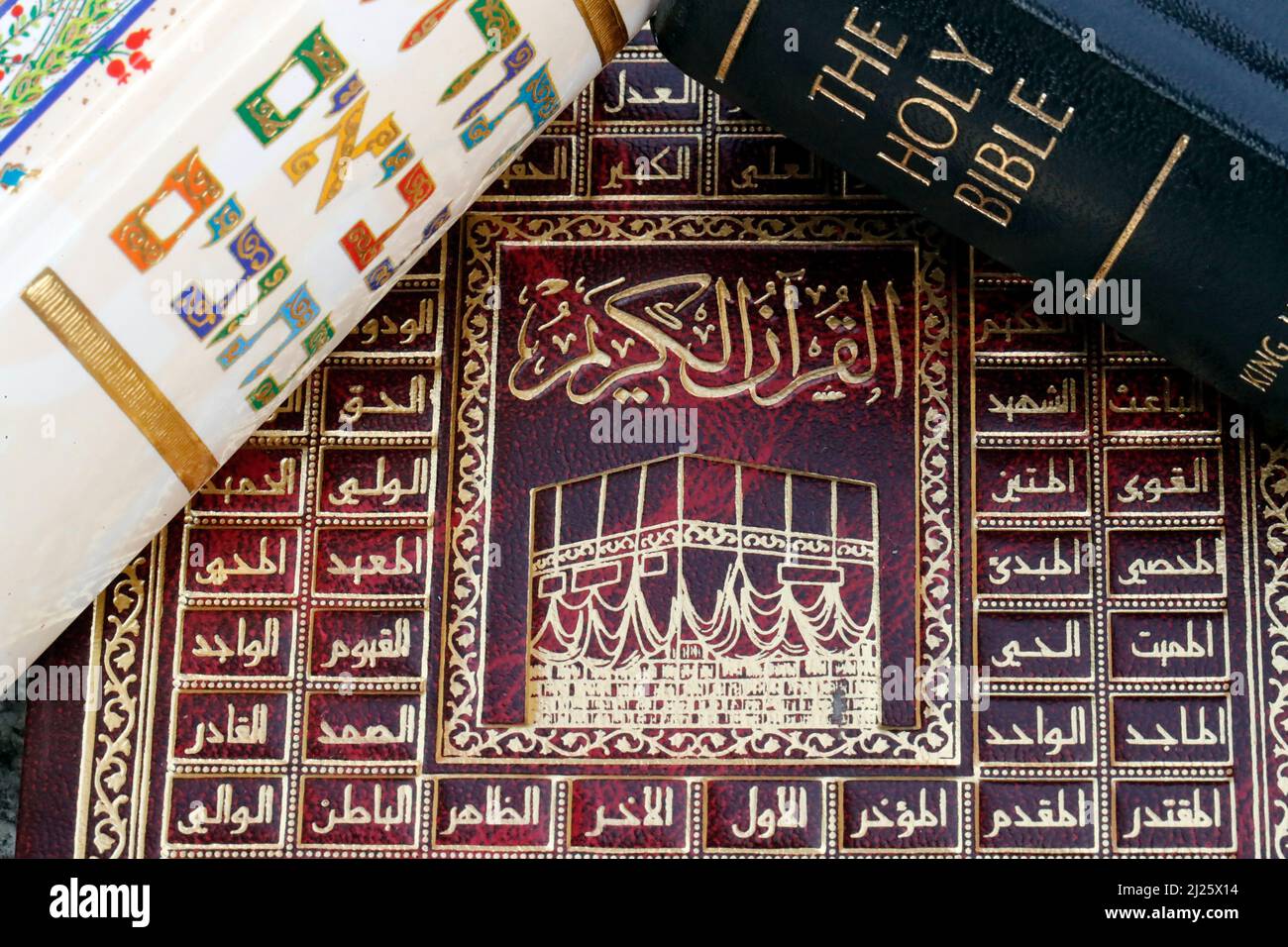 Christianity, Islam and Judaism. Bible, Quran and Torah. Interfaith or ...