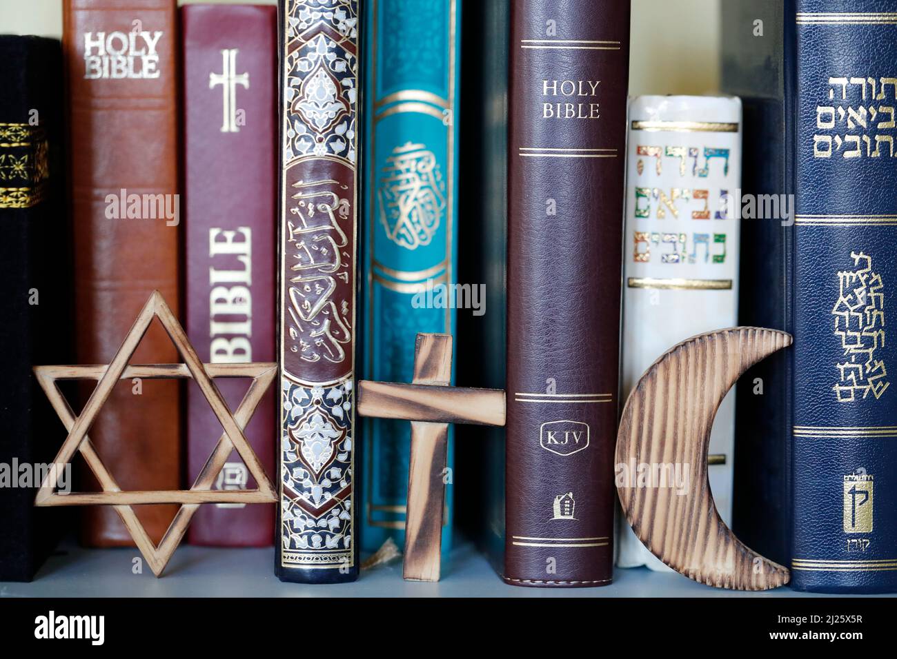 Christianity, Islam and Judaism. Bible, Quran and Torah. Interfaith or ...